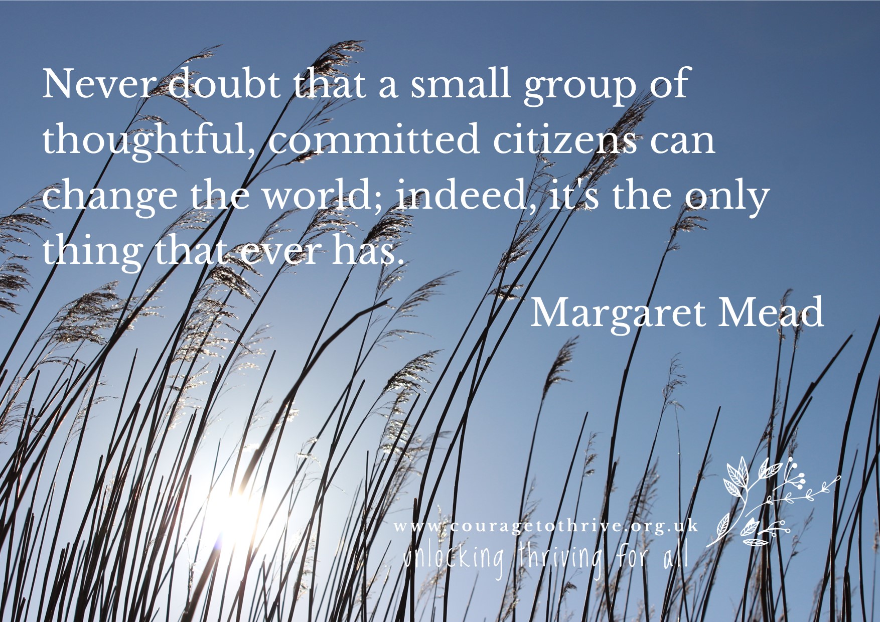 Support for Changemakers – Courage To Thrive